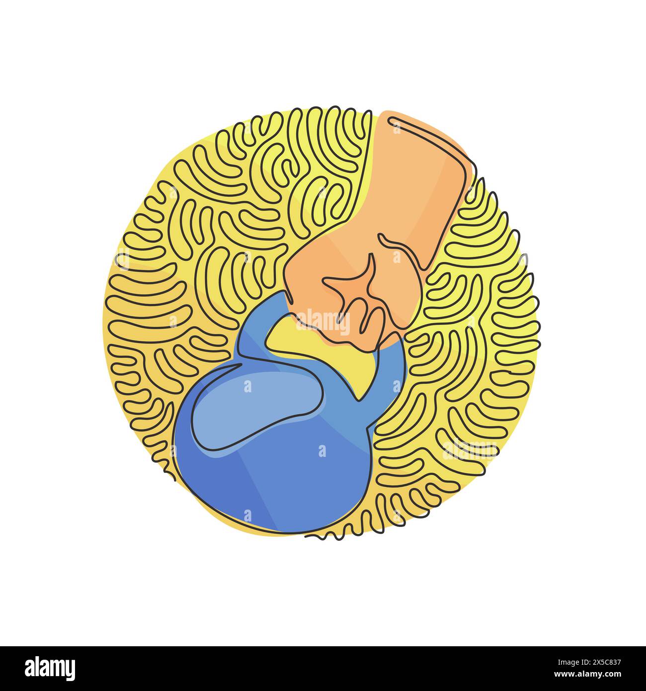 Man hand rise exercise silhouette Stock Vector Images - Alamy