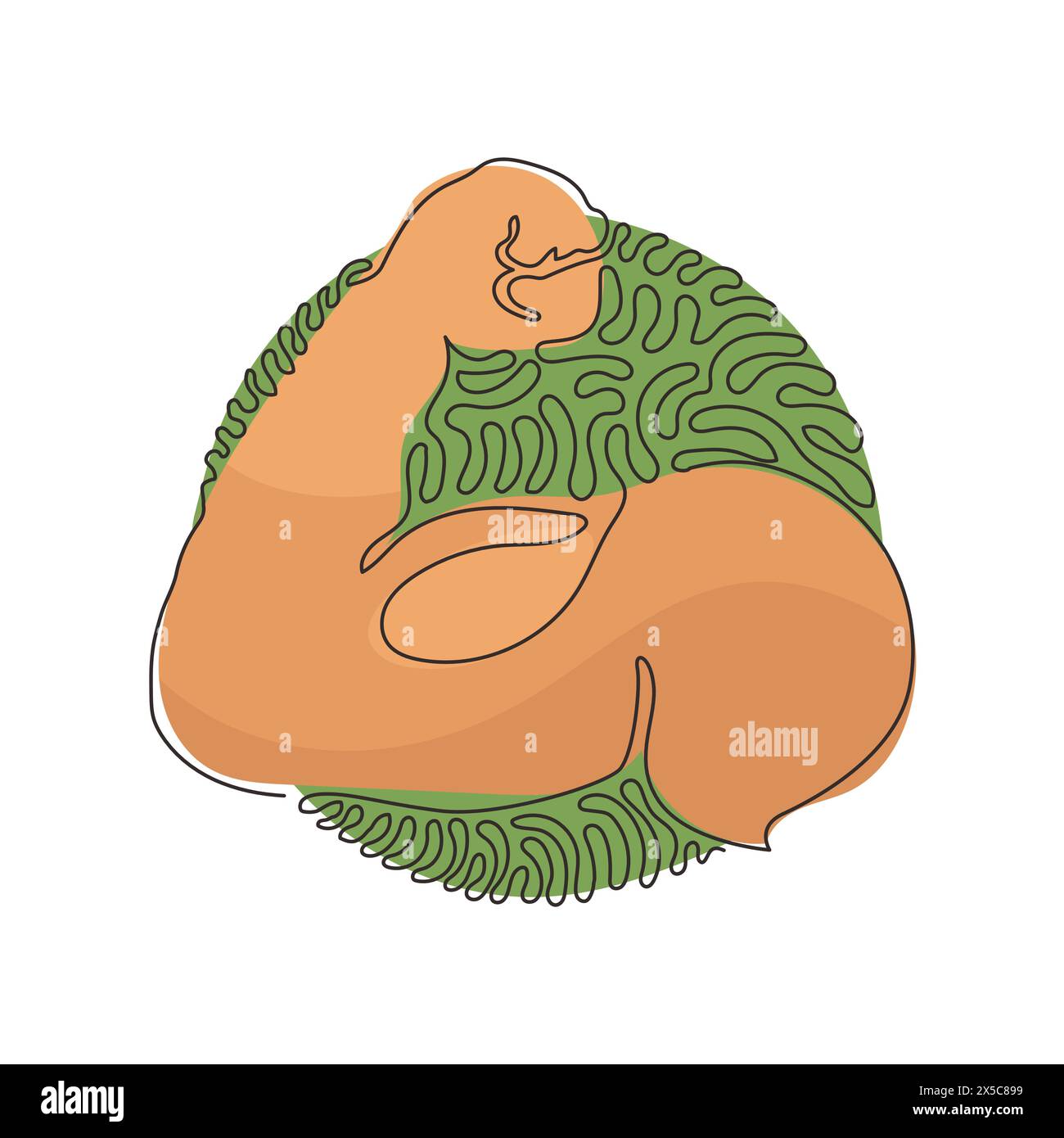 Continuous one line drawing strong power, muscle arms icon. Muscular ...