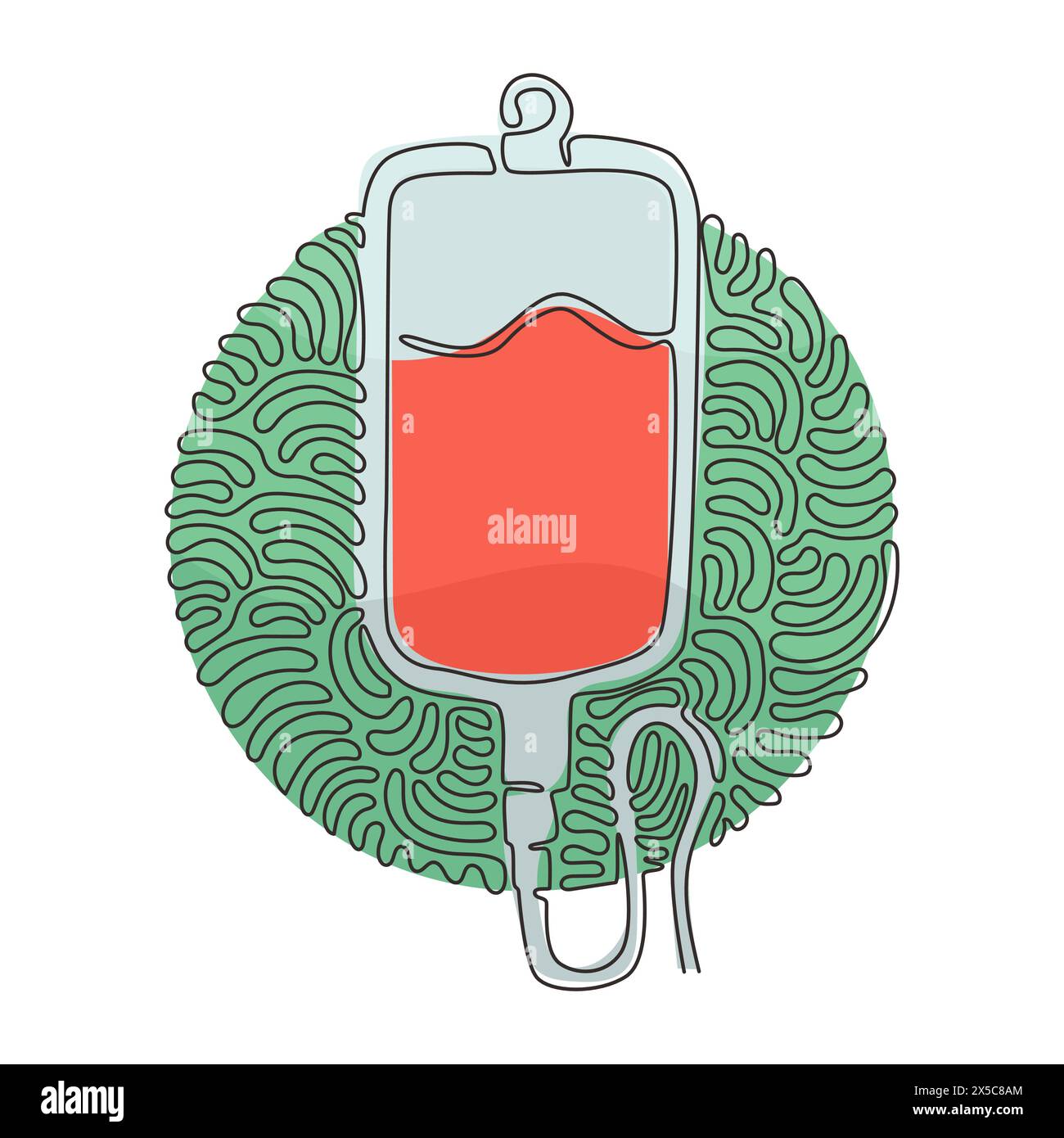 Continuous one line drawing infuse icon. Blood bag. IV bag icon ...