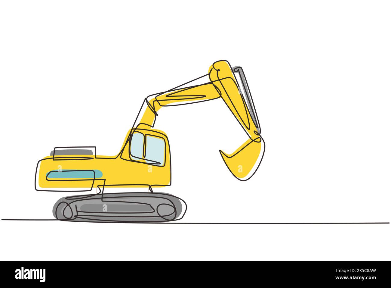 Digger drawing sketch hi-res stock photography and images - Alamy