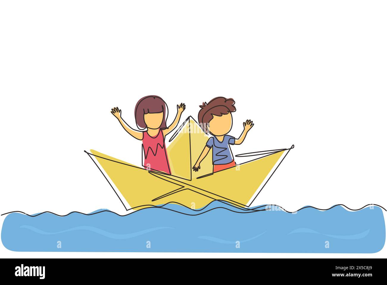 Girls in boat Stock Vector Images - Alamy