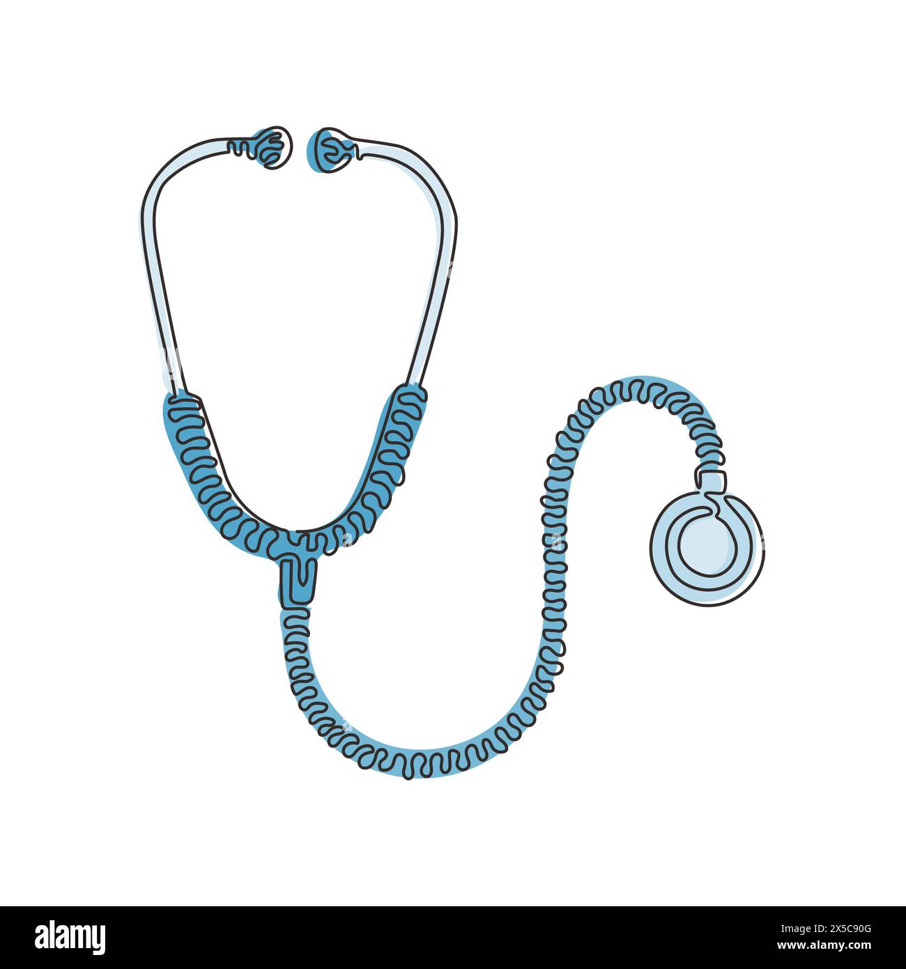 Single continuous line drawing medical icon stethoscope, diagnostic ... Single continuous line drawing medical icon stethoscope, diagnostic ...