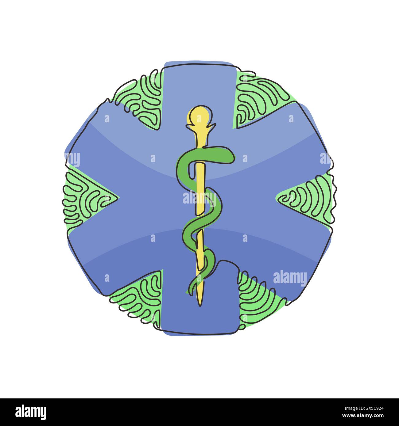 Caduceus medical symbol cartoon icon hi-res stock photography and ...