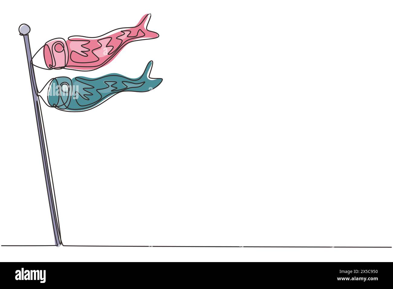 Streamers Line Drawing at Nicholas Worgan blog