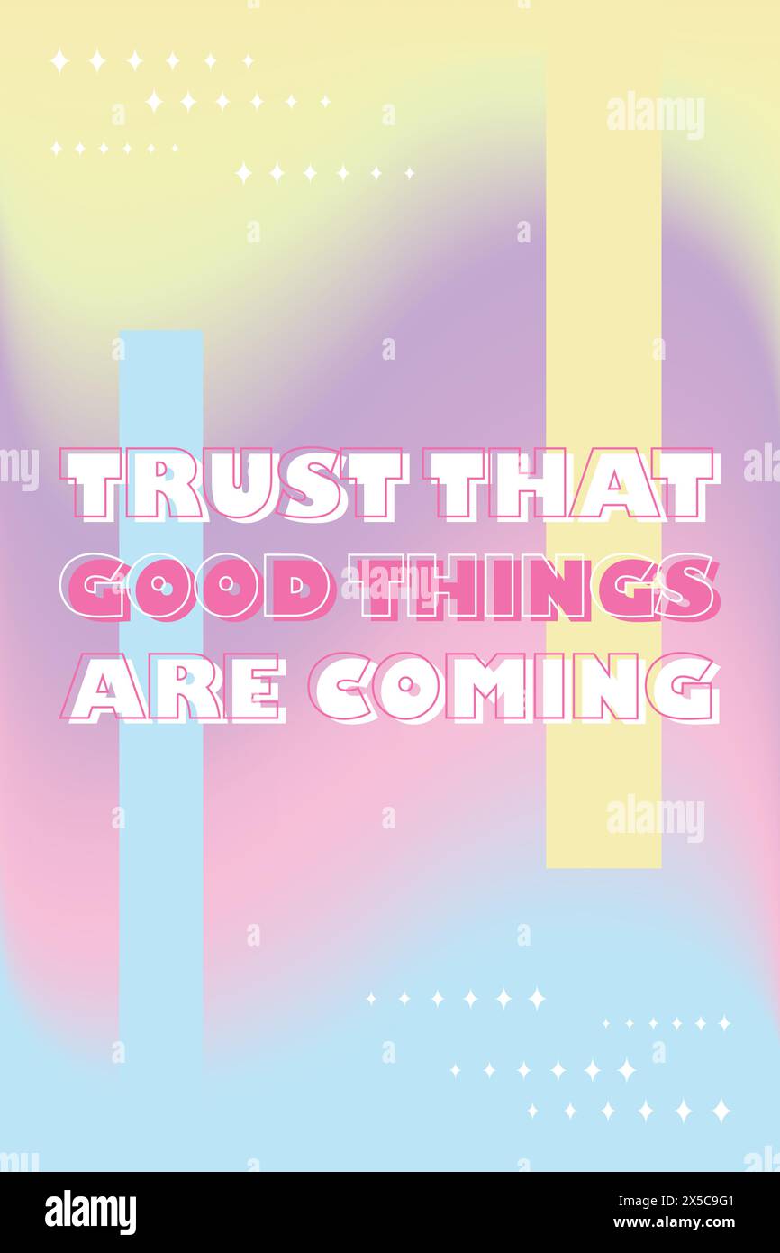 Colorful gradient background with motivational trust text Vector Stock ...