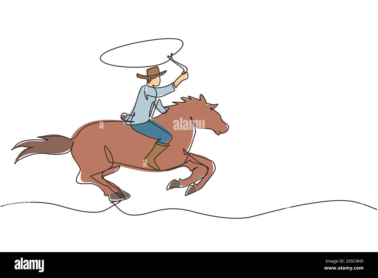 Cowboy on bucking horse hi-res stock photography and images - Alamy