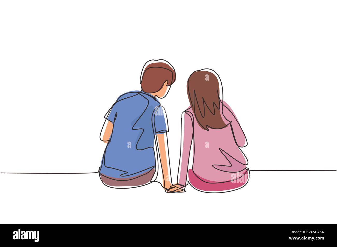 Back view romantic man Stock Vector Images - Alamy