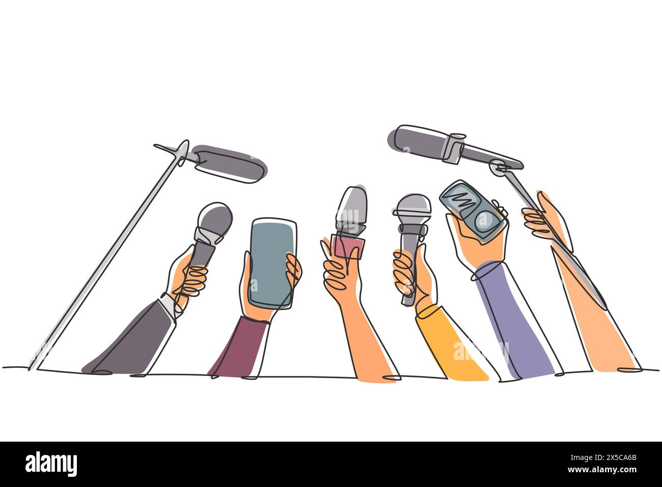 Hands holding microphones hi-res stock photography and images - Alamy