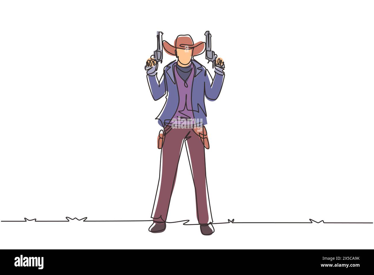 Old west gunslinger drawing guns hi-res stock photography and images ...