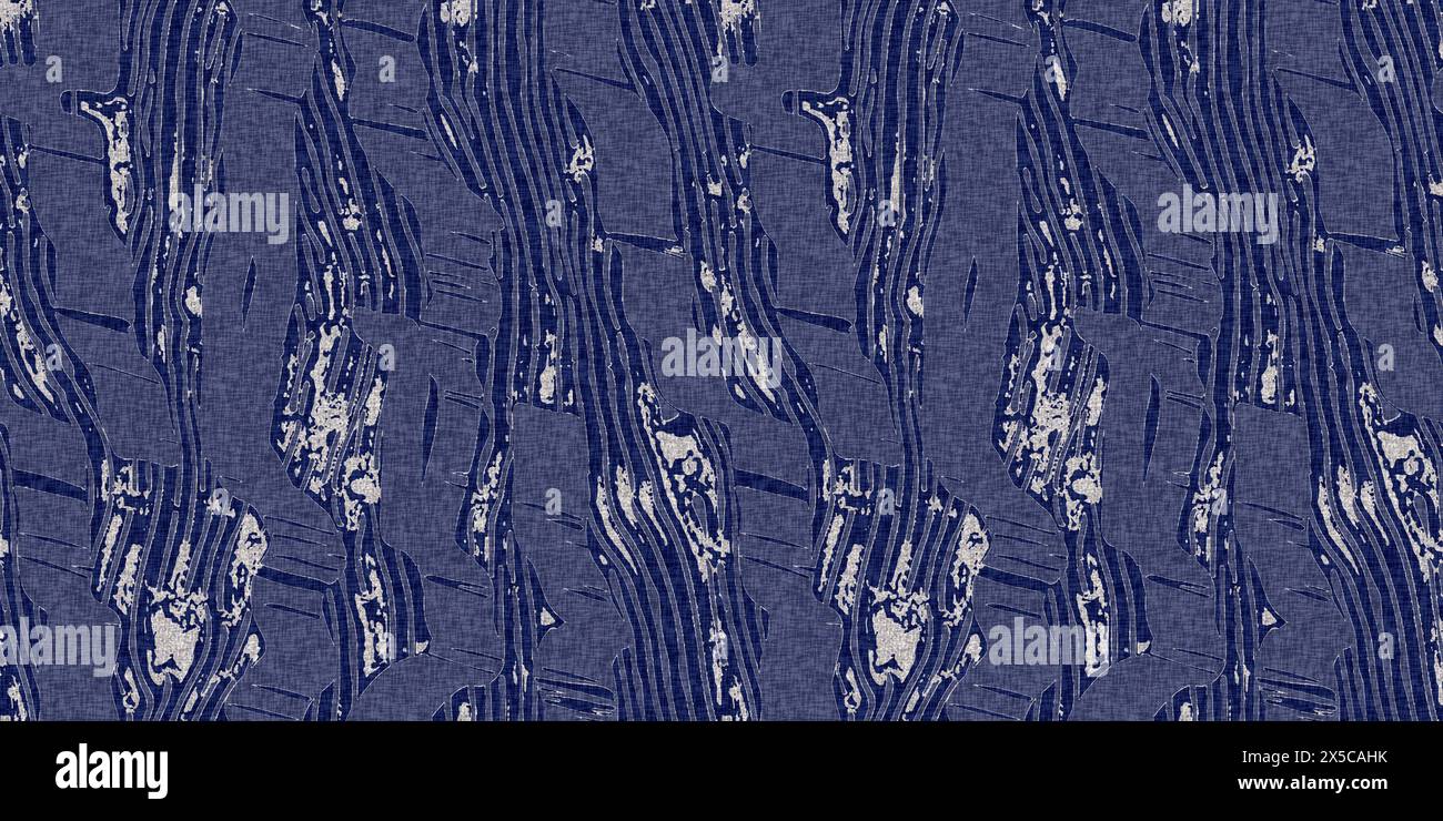 Denim blue dye effect seamless woven linen background, Distressed ink ...