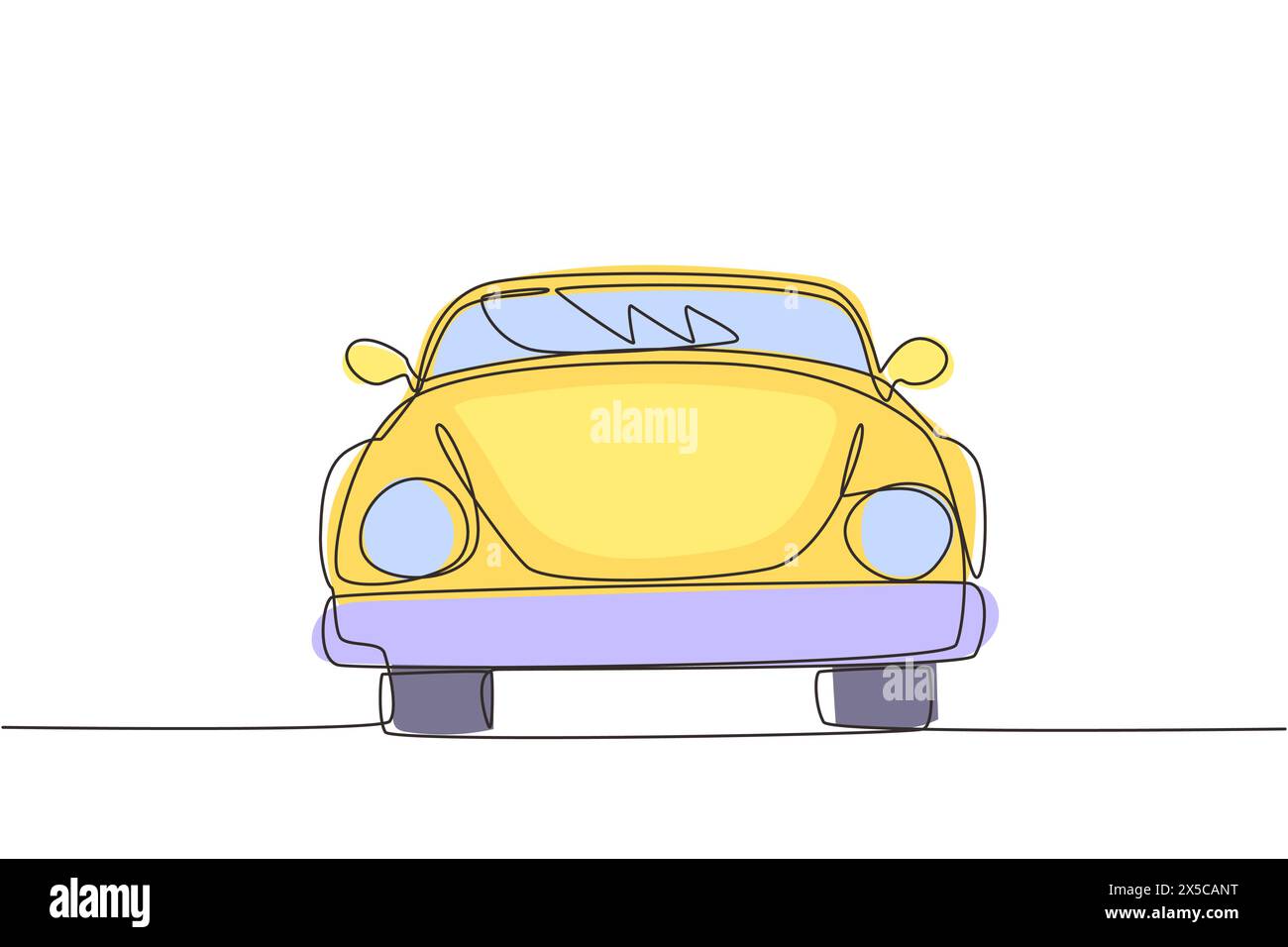 Single one line drawing cabriolet car. Beauty sport business ...