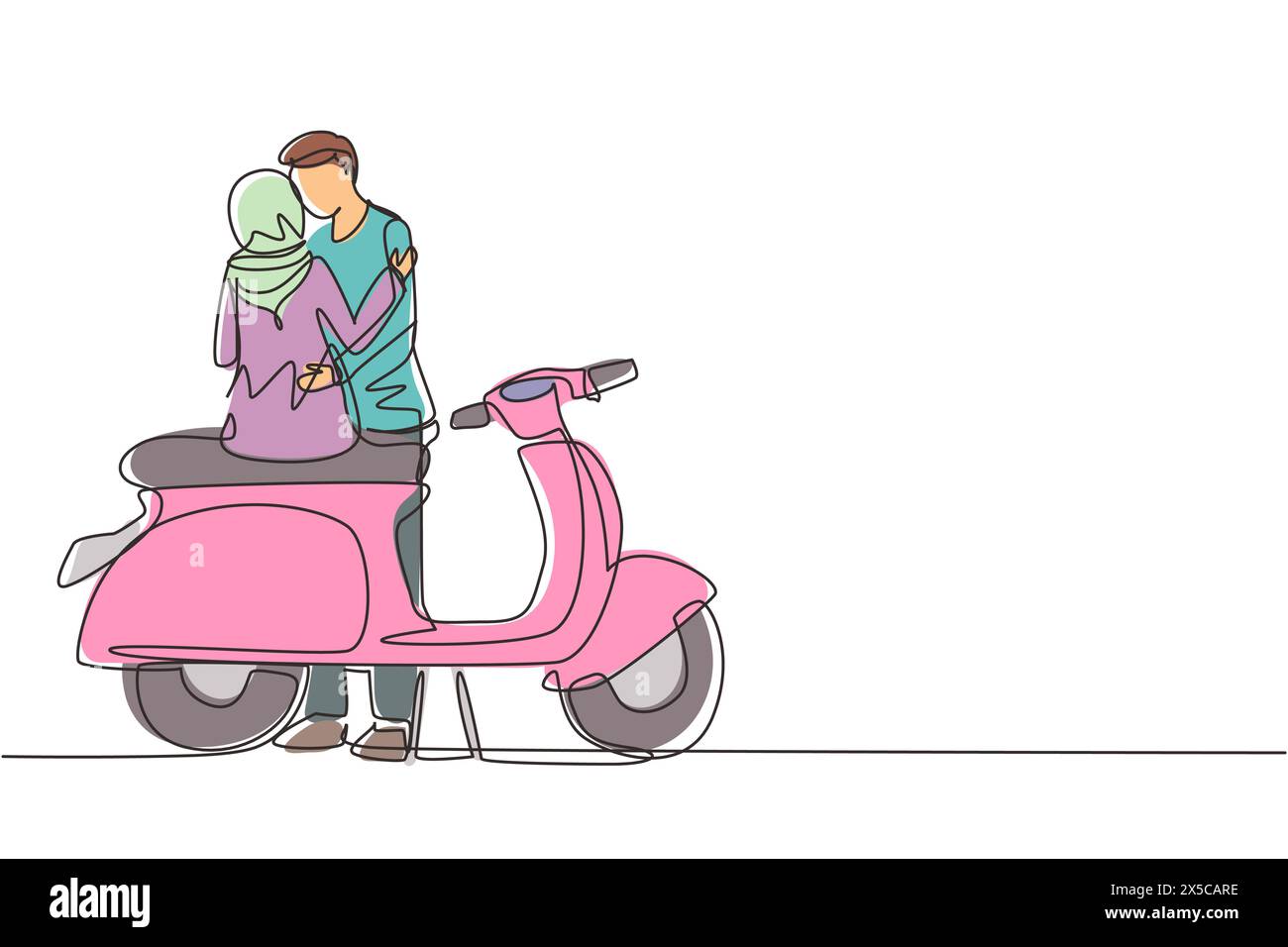 Motorbike silhouette man woman Cut Out Stock Images & Pictures - Alamy