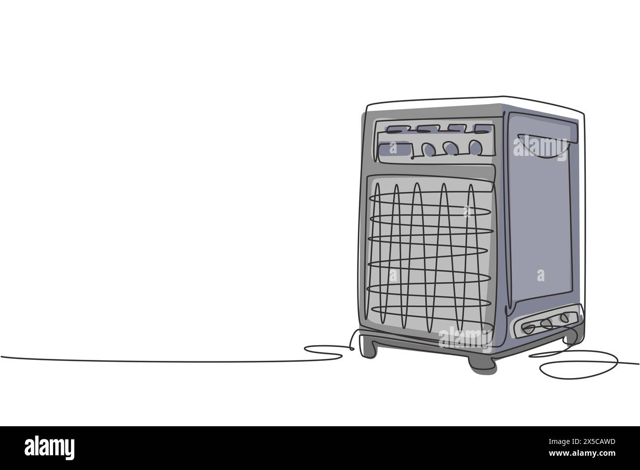 Continuous one line drawing sound system and speaker cartoon vector ...