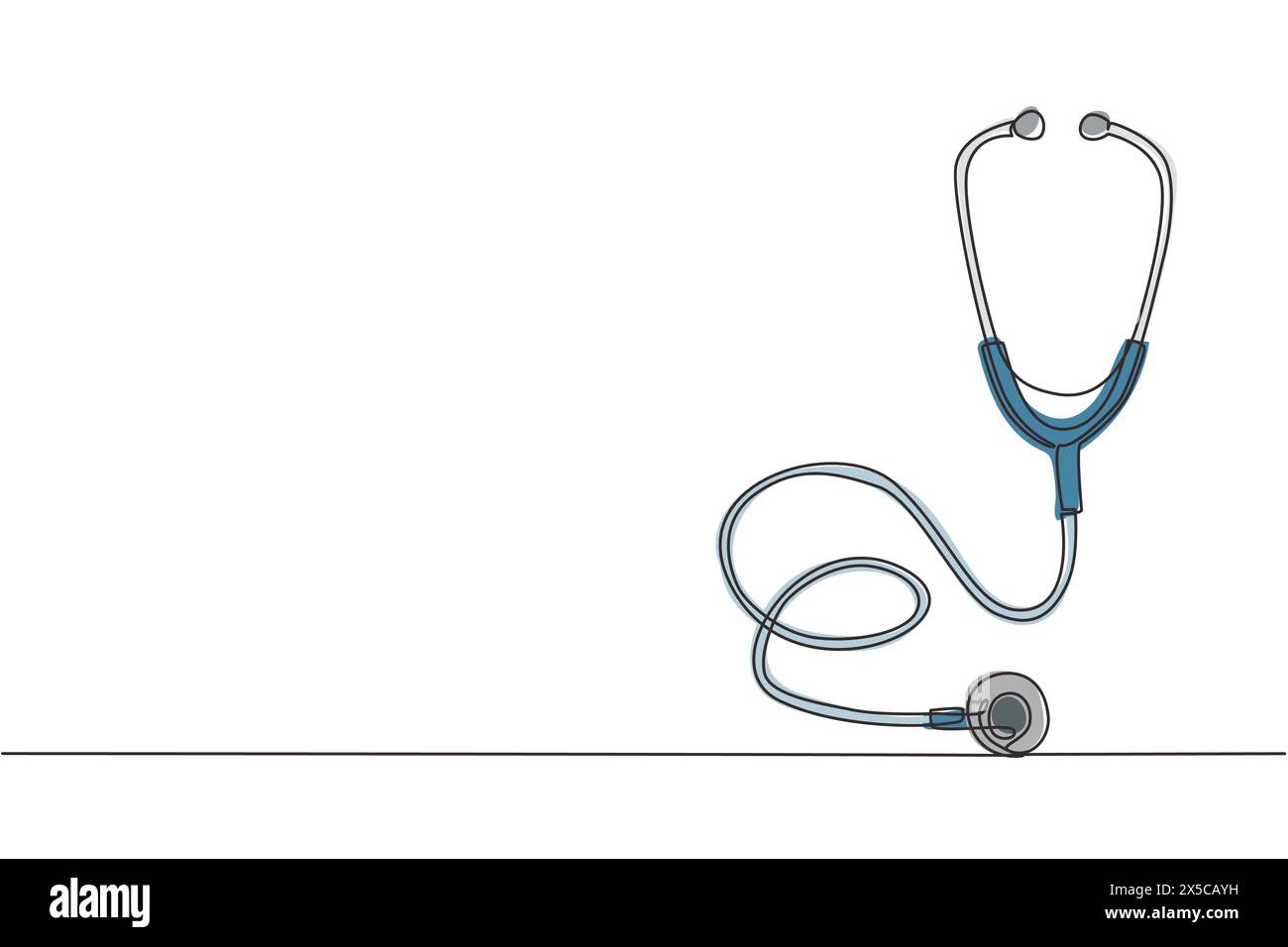 Single continuous line drawing Stethoscope graphic icon. Stethoscope ...