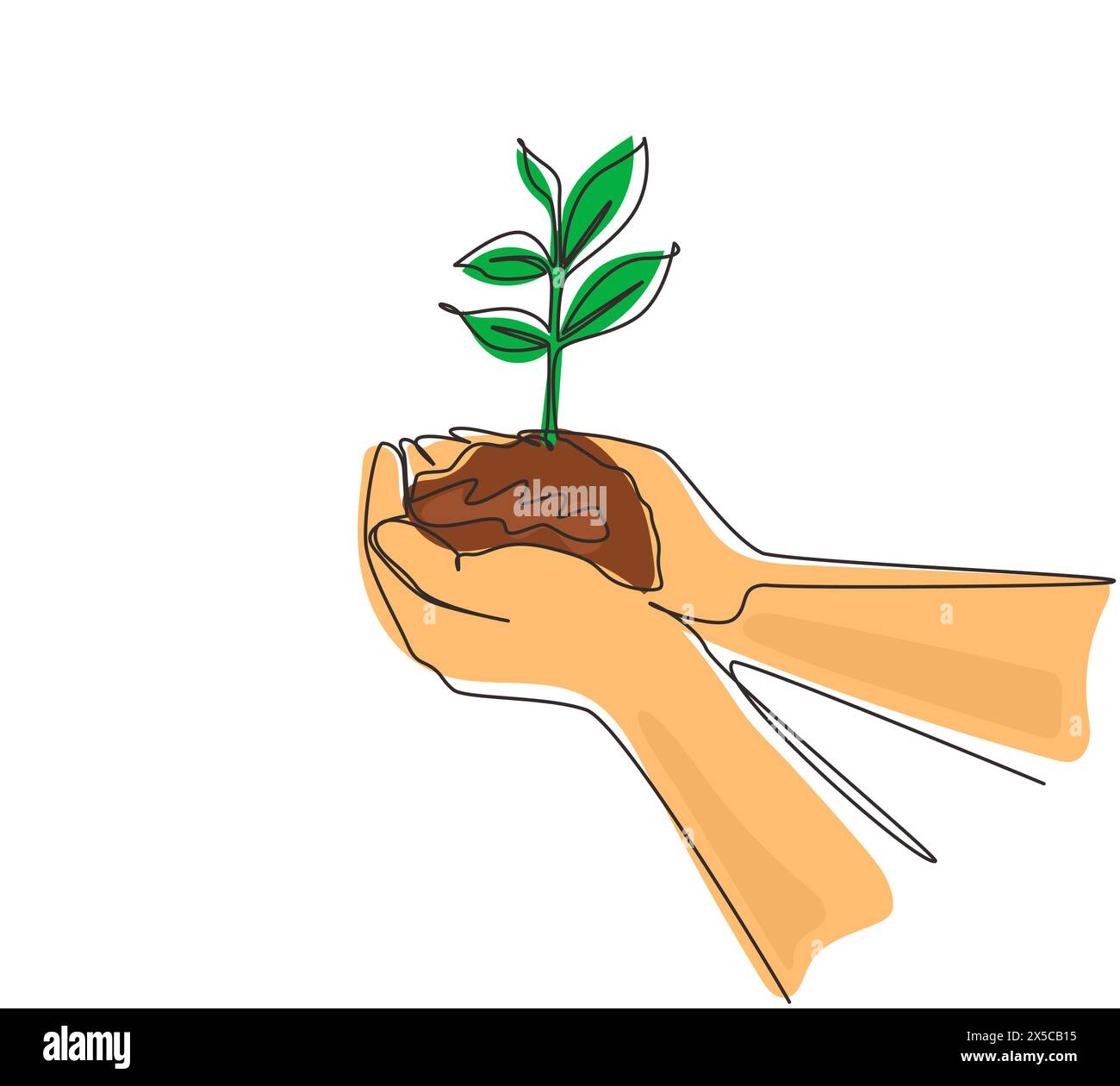 Soil on hands Stock Vector Images - Alamy