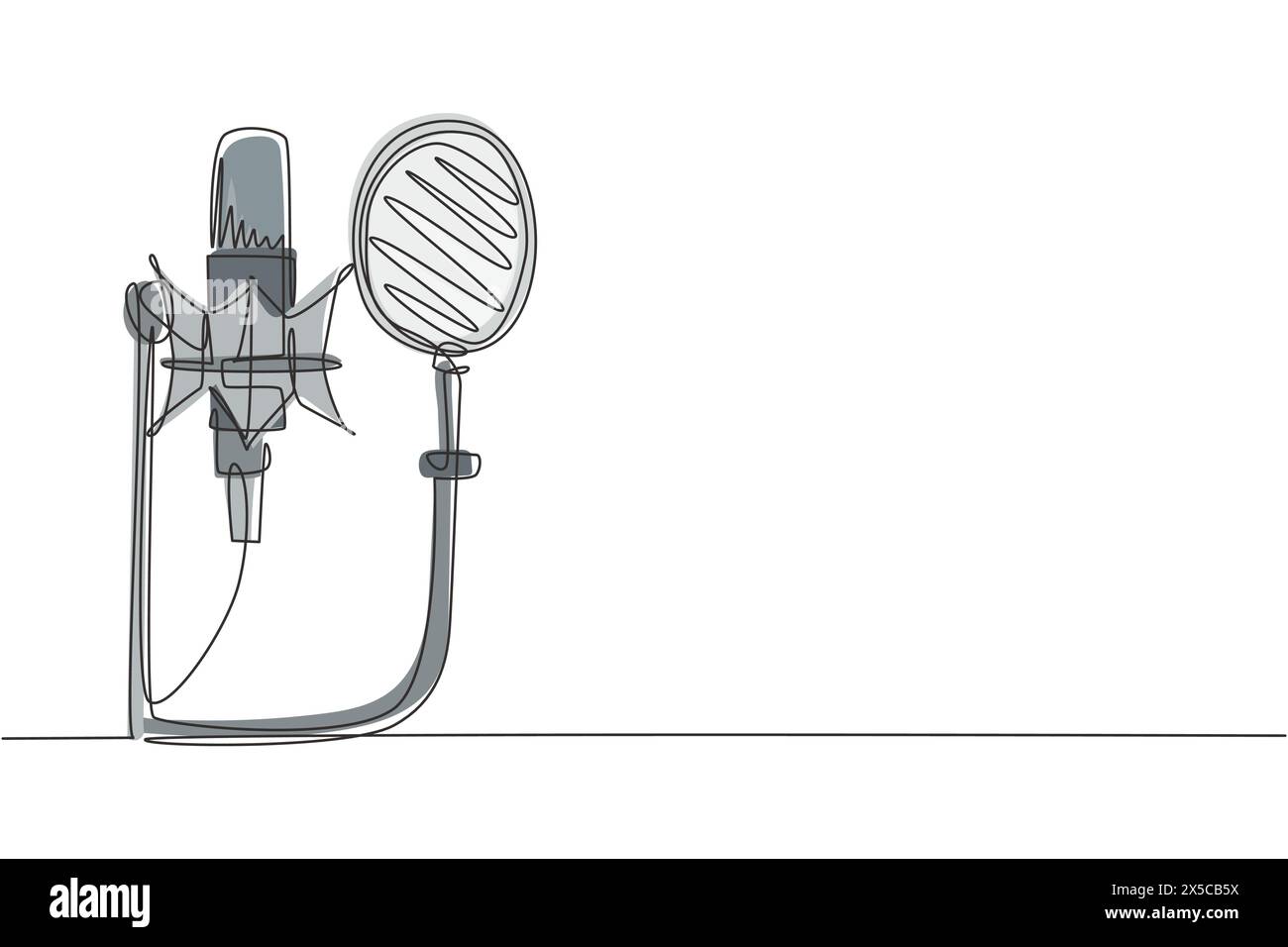 Single one line drawing technology object, sound recording equipment ...