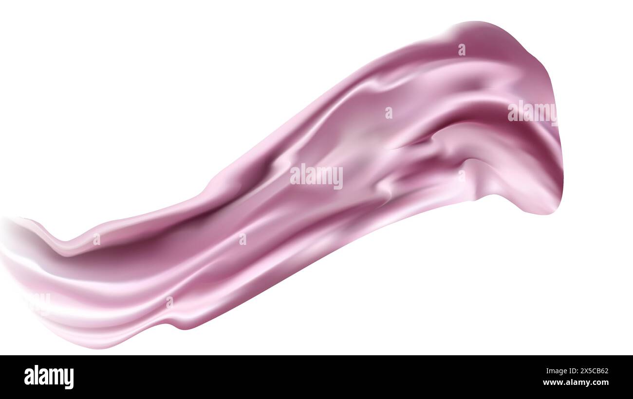 3d design with silk texture cloth background. Lilac Flying fabric ...
