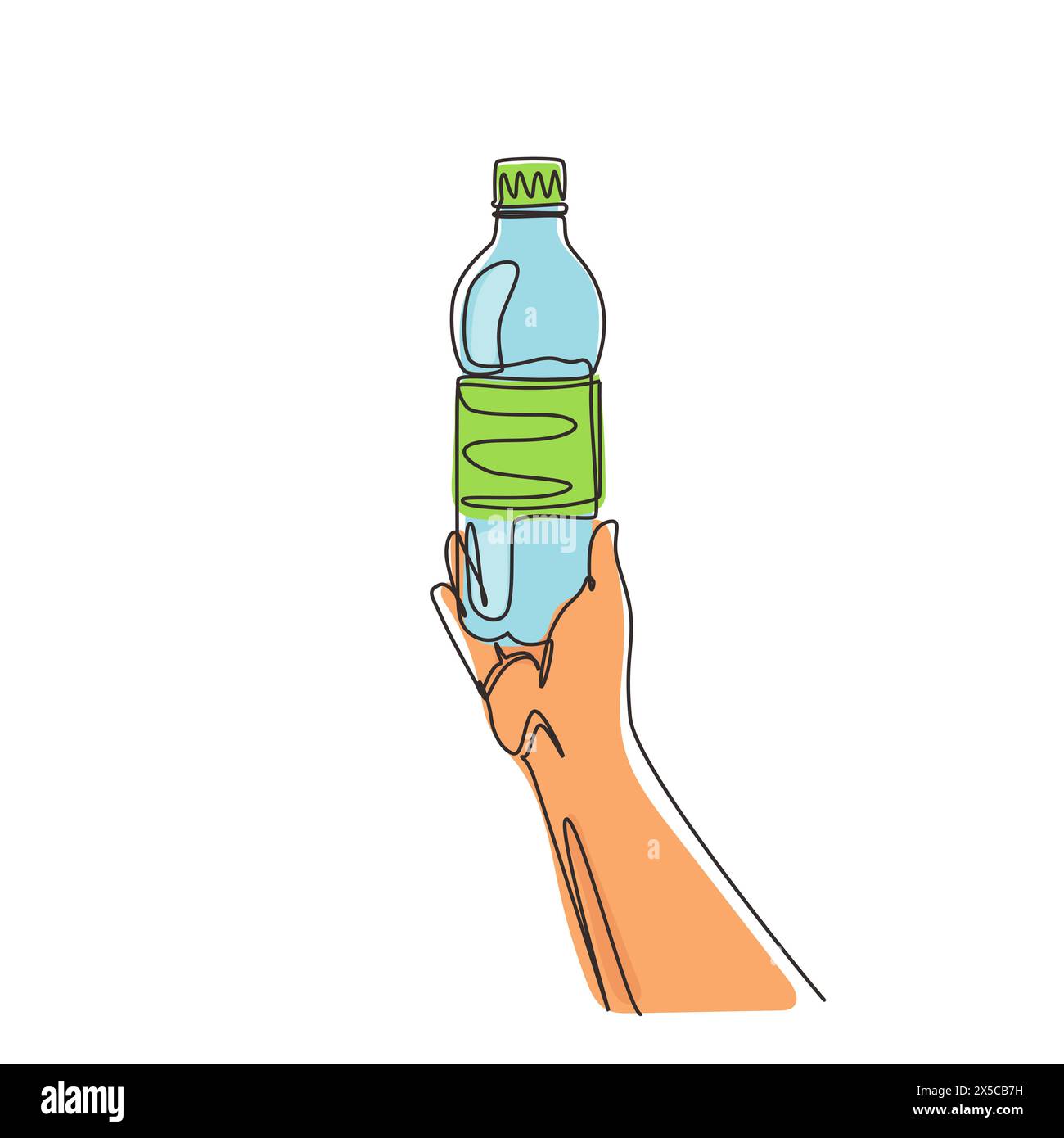 One bottle on green Stock Vector Images - Alamy