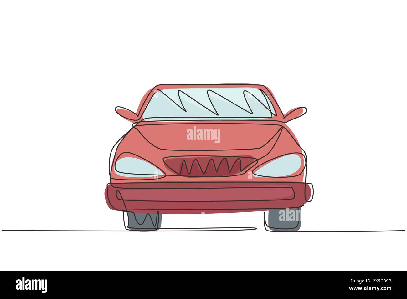 Continuous one line drawing elegant sedan car. Beautiful sports car men ...