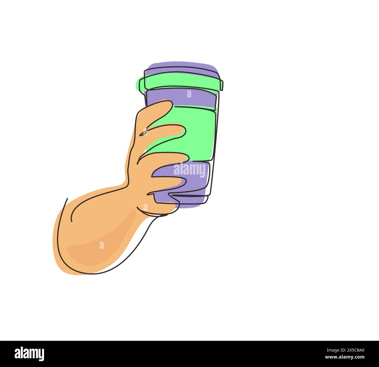 Reusable coffee cup object Stock Vector Images - Alamy