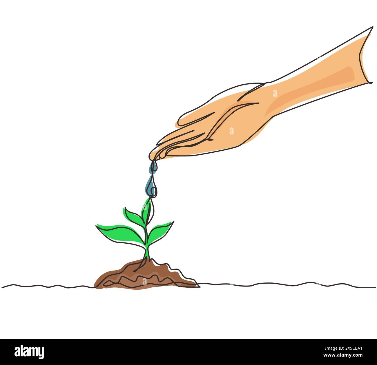 Germination fertile soil Stock Vector Images - Alamy