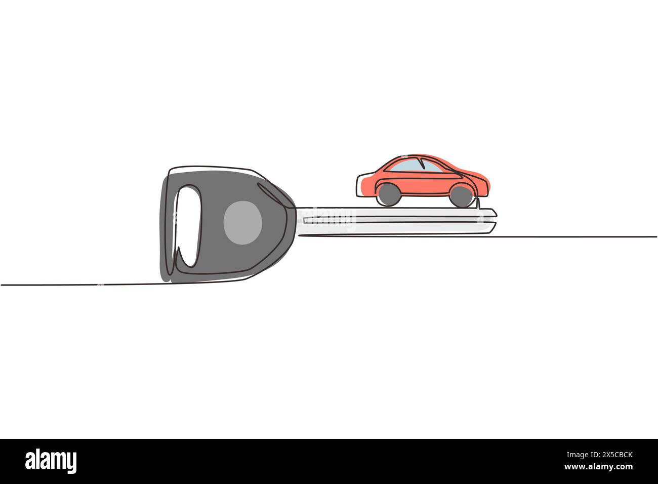 Continuous one line drawing car keys logo design template. Sale, lease ... Continuous one line drawing car keys logo design template. Sale, lease ...