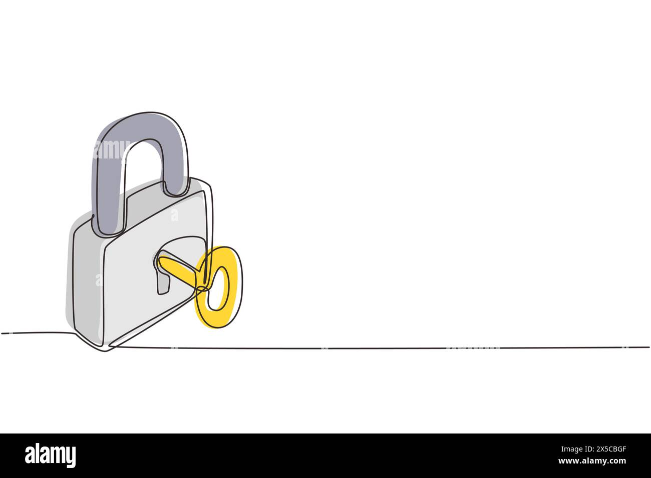 Locked and unlocked door Stock Vector Images - Alamy