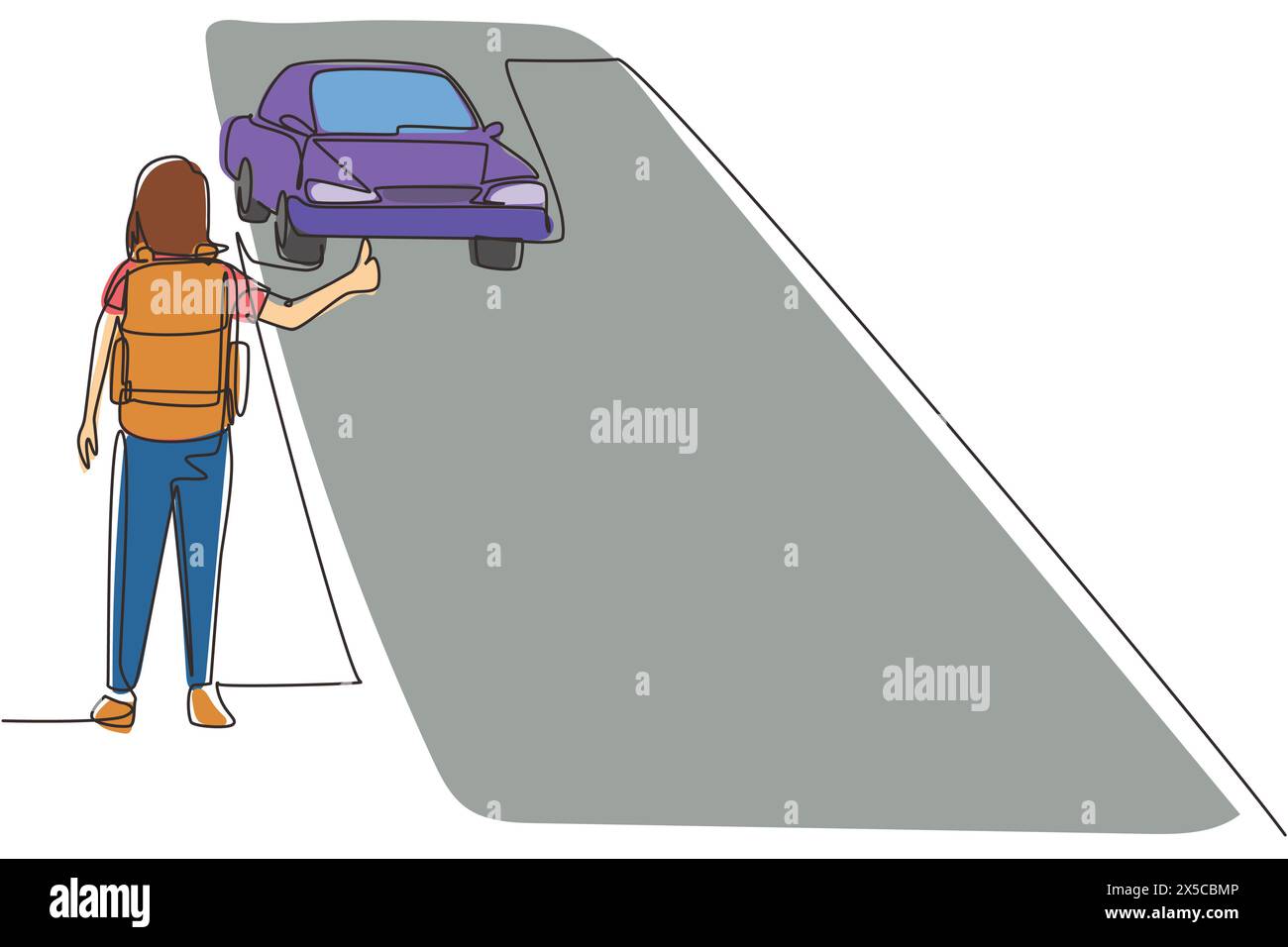 Car stopped Stock Vector Images - Alamy