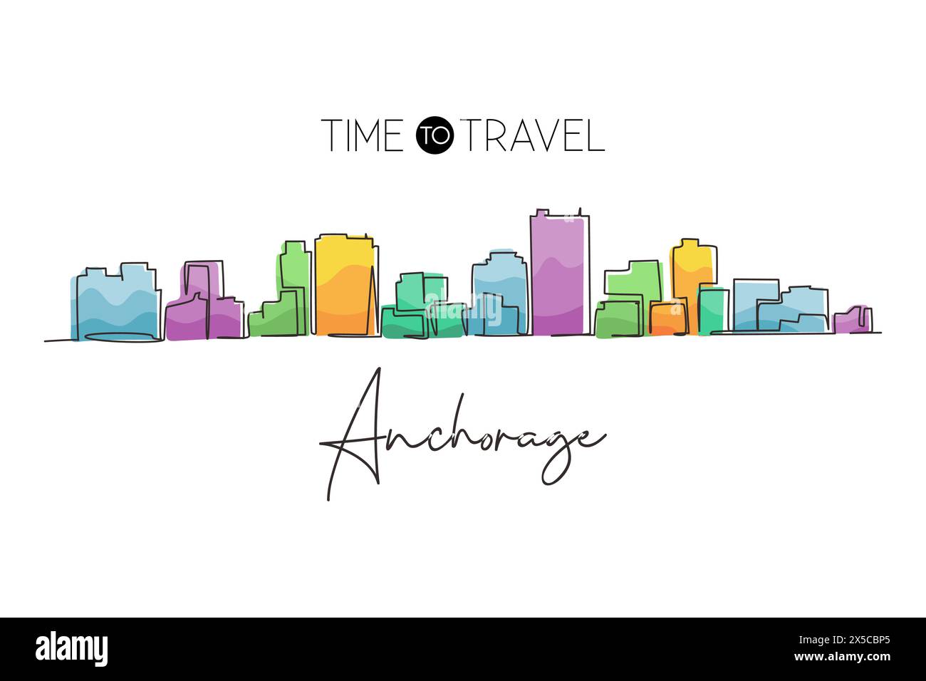 Scenic landscape in one Stock Vector Images - Alamy