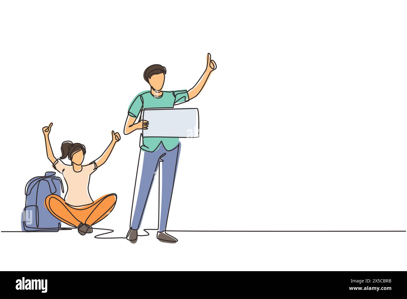 Line men women waiting Stock Vector Images - Alamy