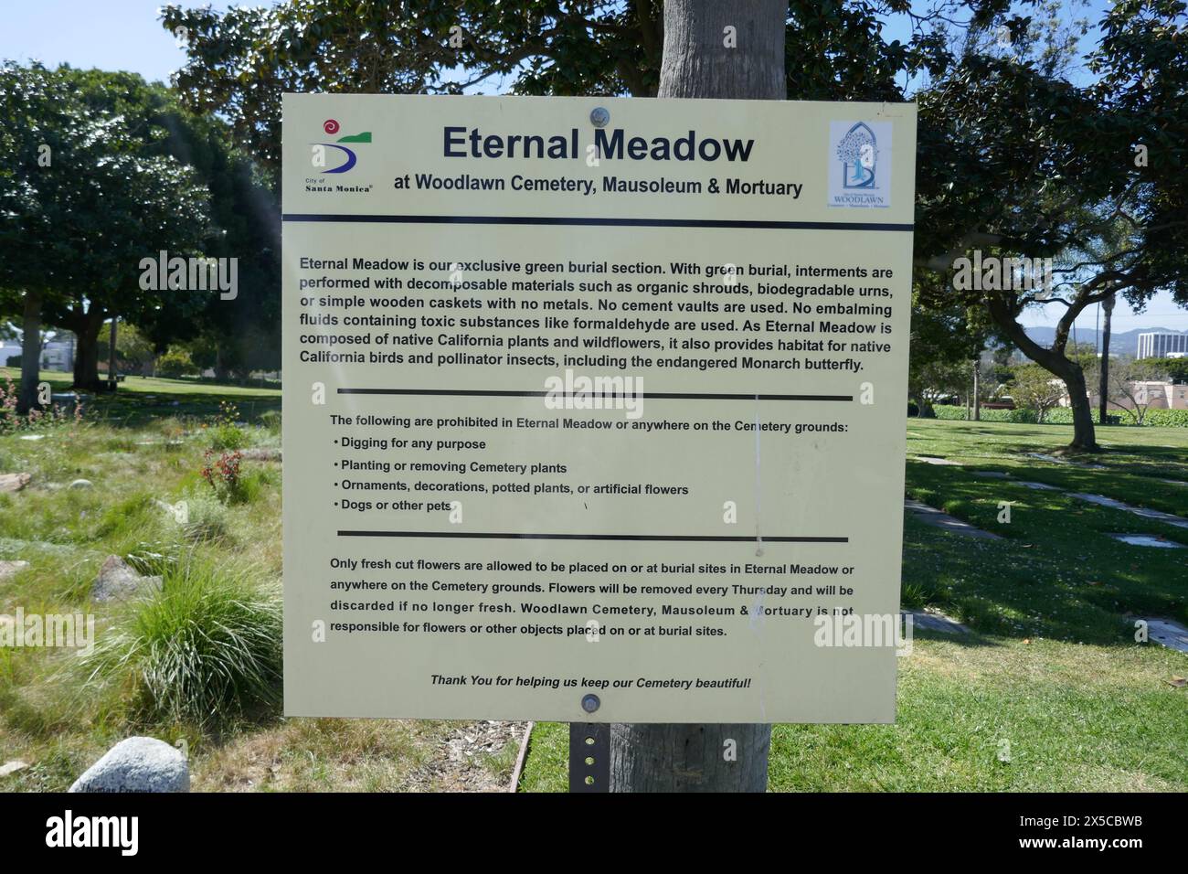 Santa Monica, California, USA 6th May 2024 Eternal Meadows at Woodlawn ...