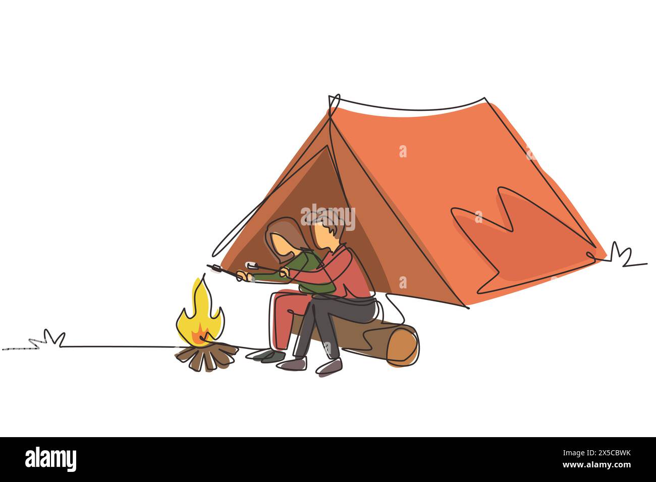 Campfire marshmallow Stock Vector Images - Alamy