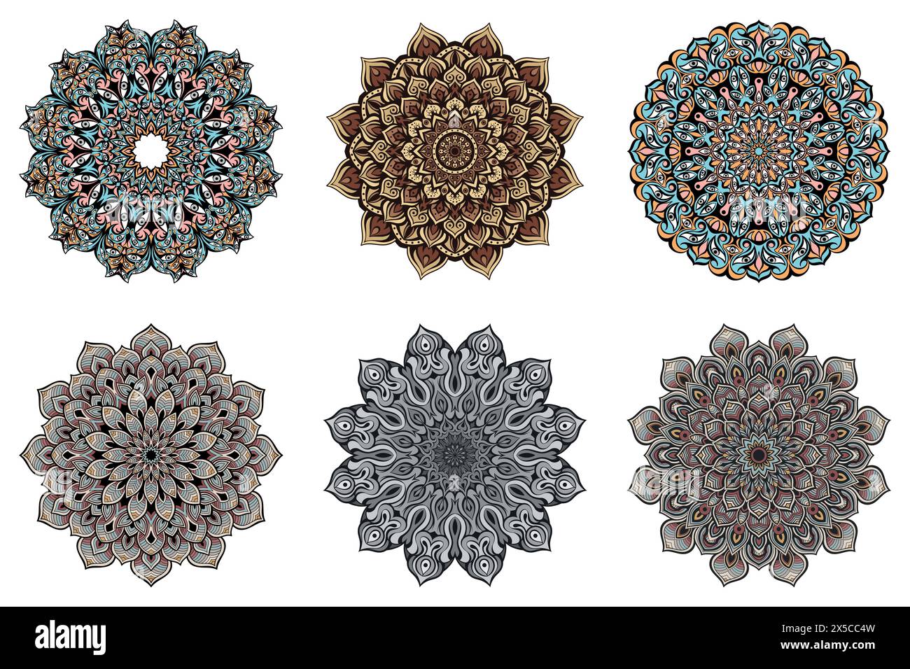 Set of Circular Mandala Oriental Pattern, mystical mandala: a spiritual ...