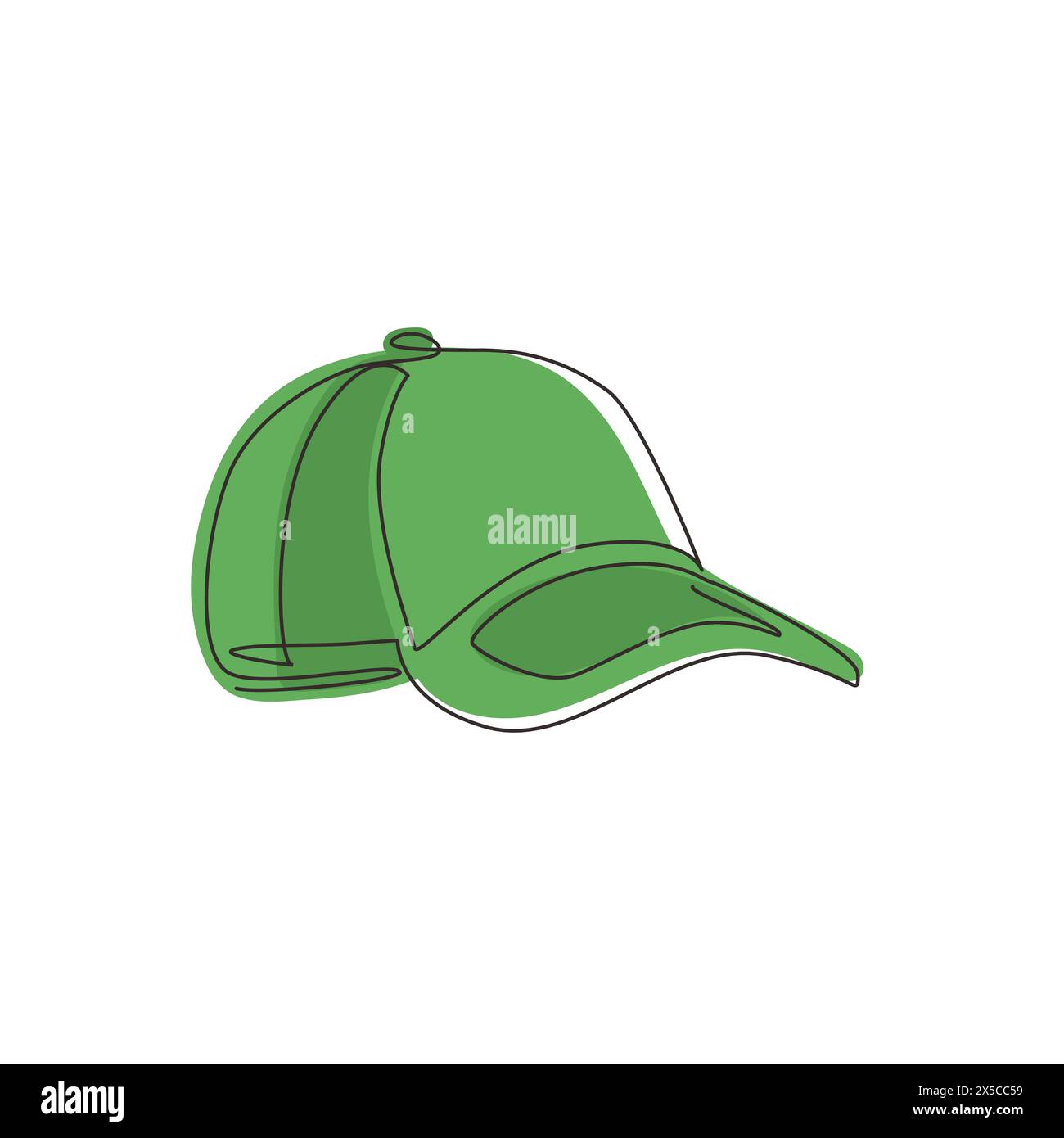 Single continuous line drawing hiking adventure cap hat, trip, travel ...