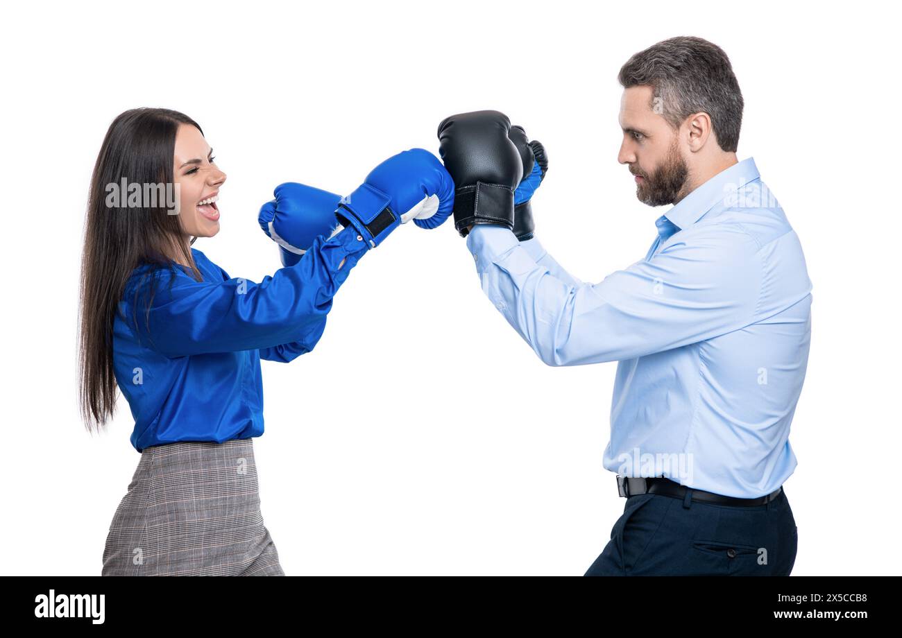 two businesspeople solving business conflict. arguing in business ...
