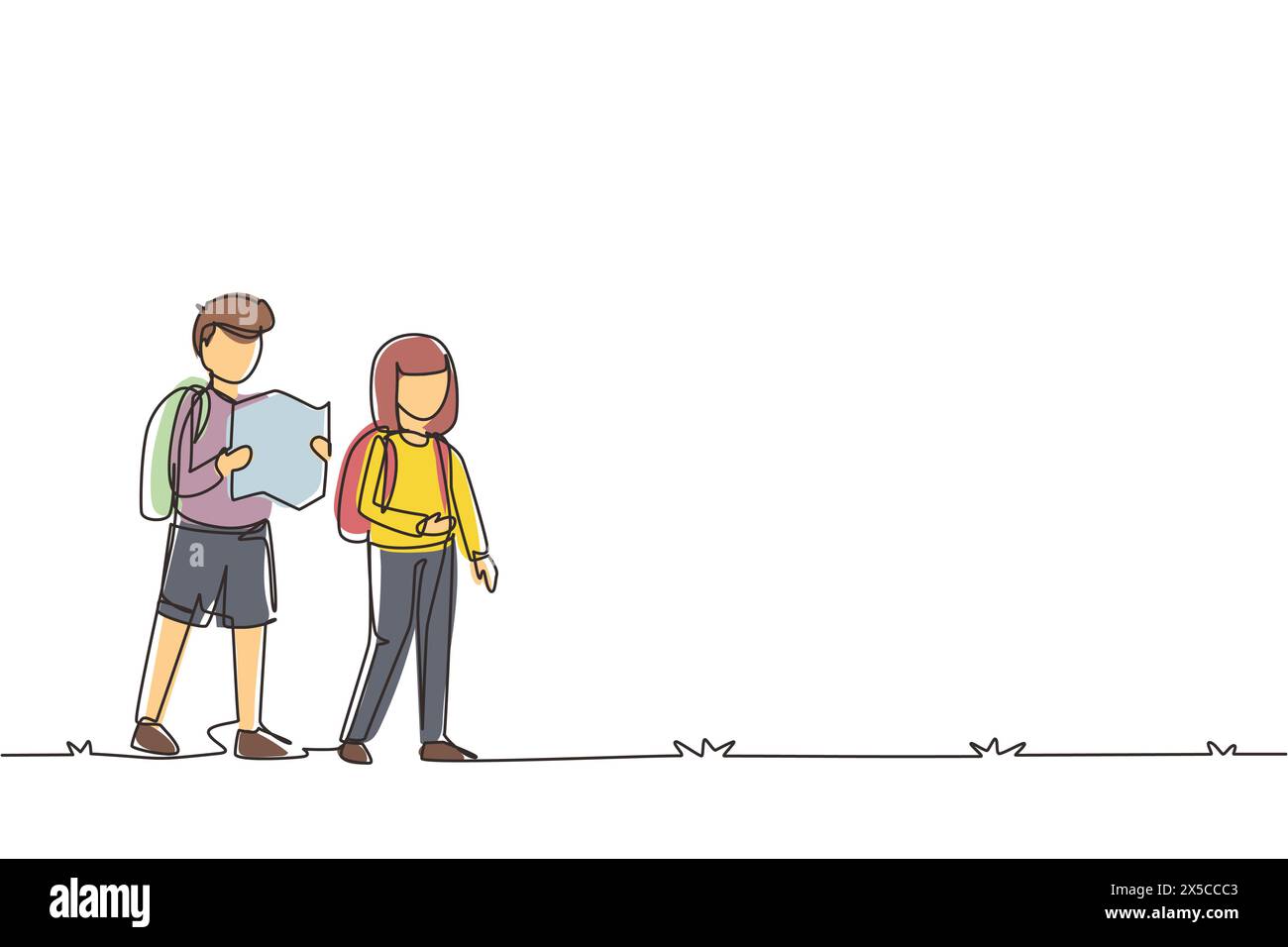 Backpacks compass map Stock Vector Images - Alamy