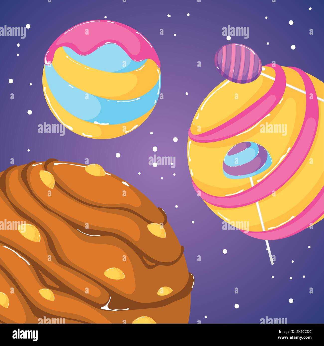 Colored candy land Sweet abstract space Vector Stock Vector Image & Art ...