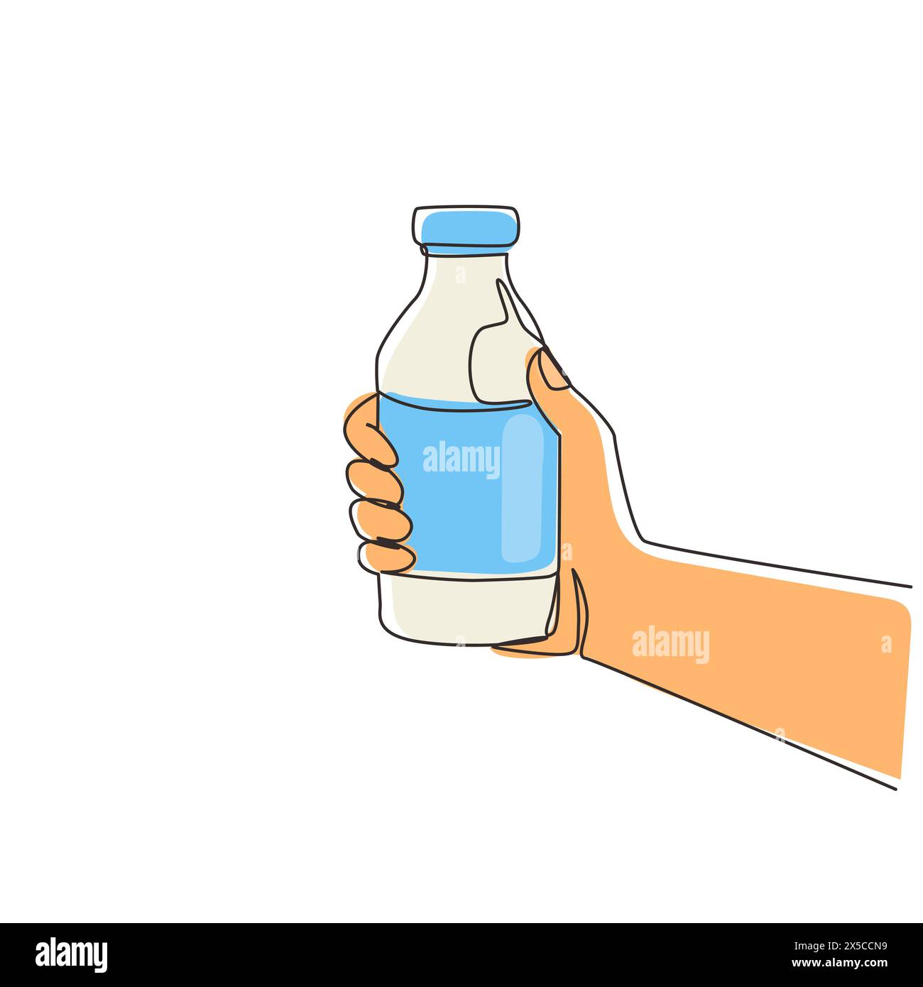 Plastic bottle milk one Stock Vector Images - Alamy