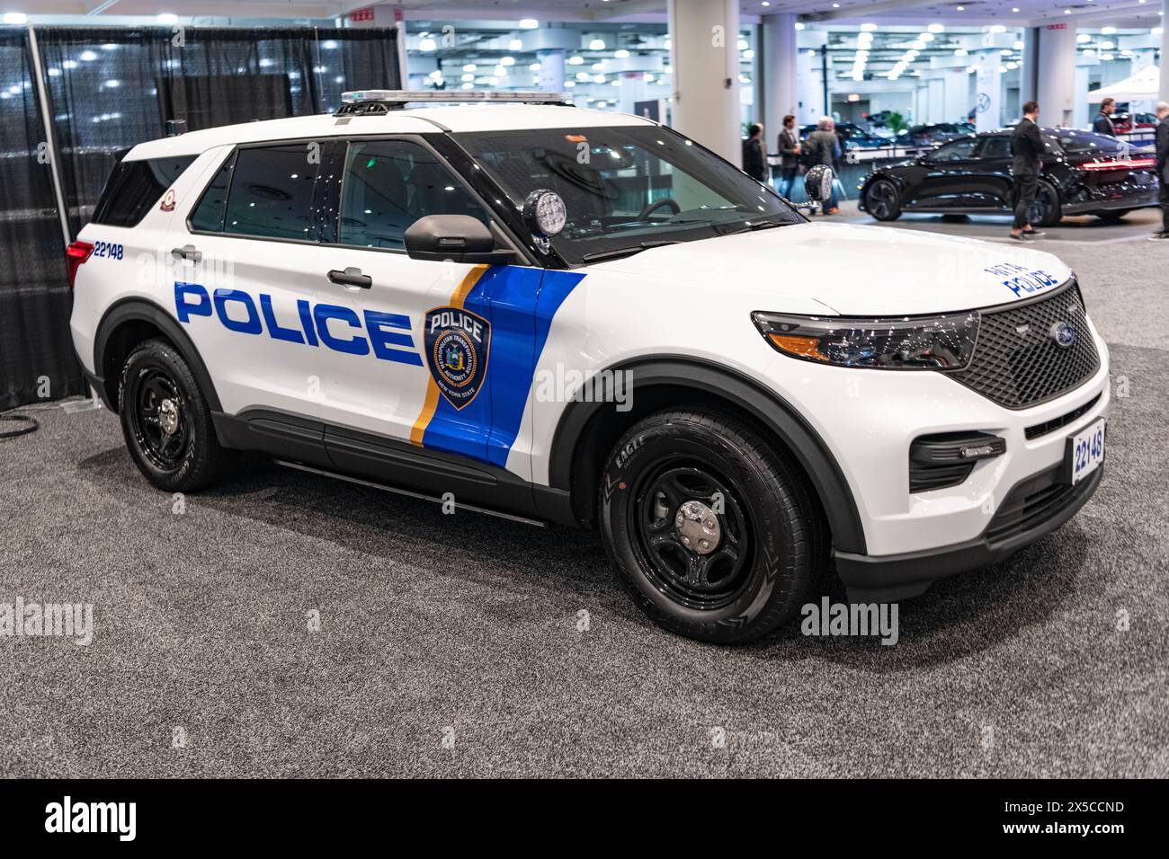 New York City, USA - March 27, 2024: Ford Explorer MTA police car at ...