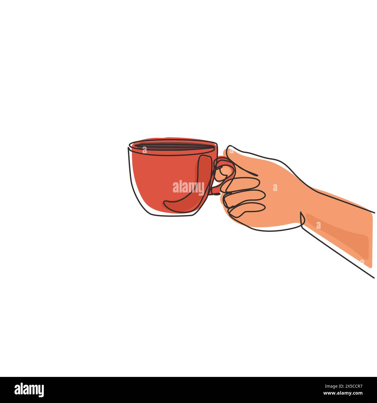 One person holding cup Stock Vector Images - Alamy