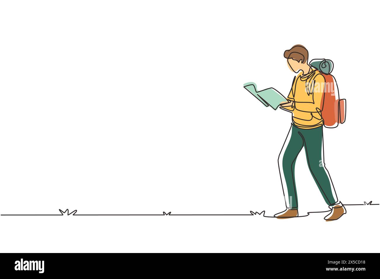 Discover the route Stock Vector Images - Alamy