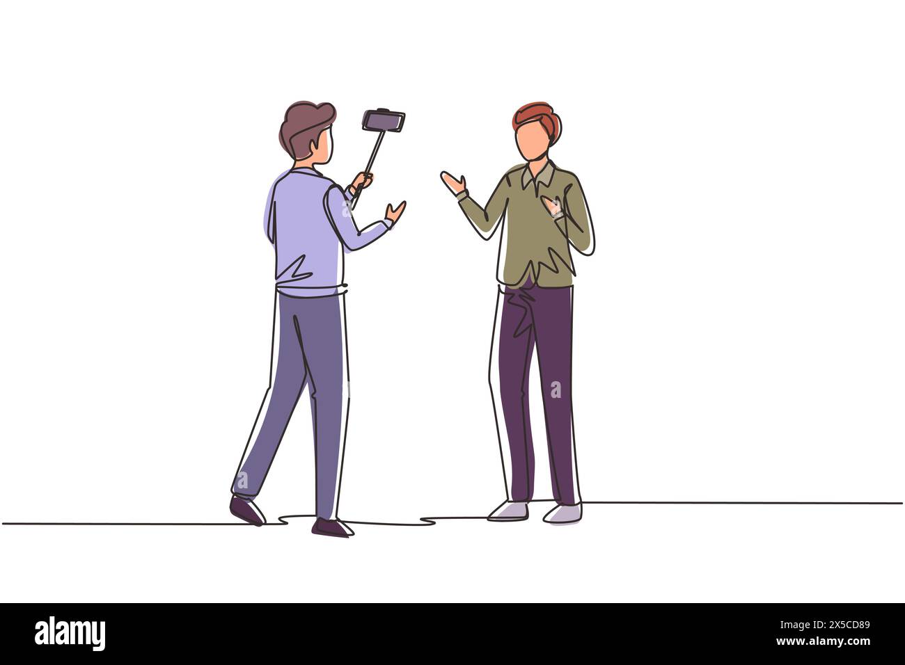 Filming presenter Stock Vector Images - Alamy