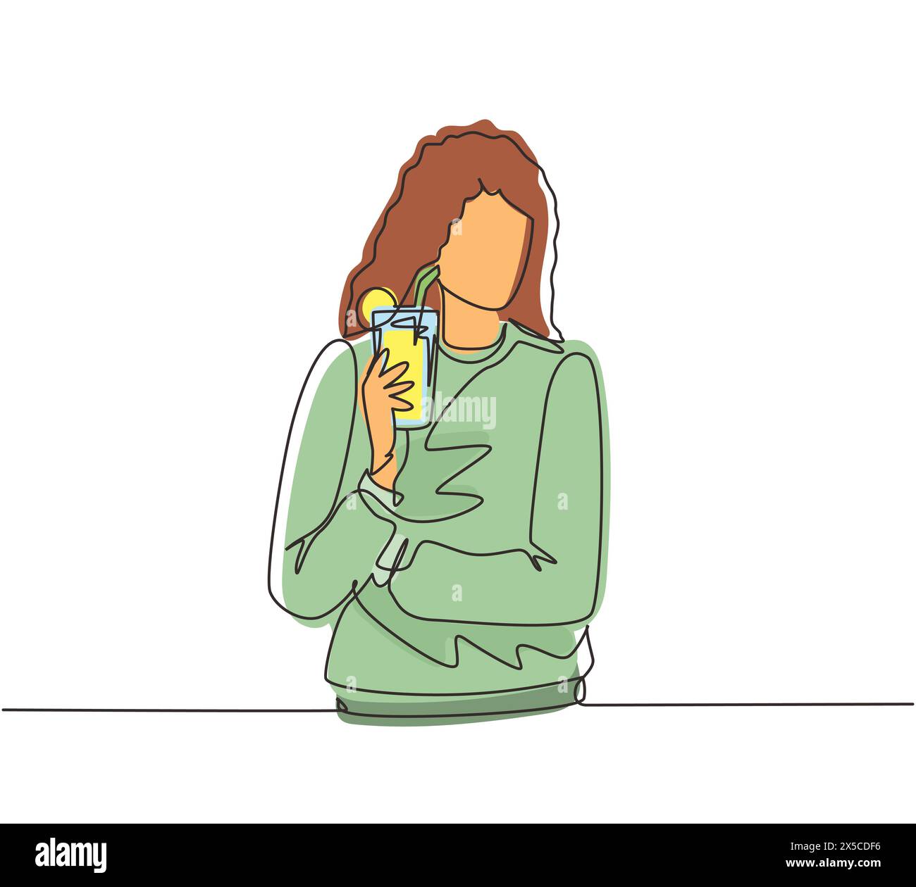 Infused water woman Stock Vector Images - Alamy