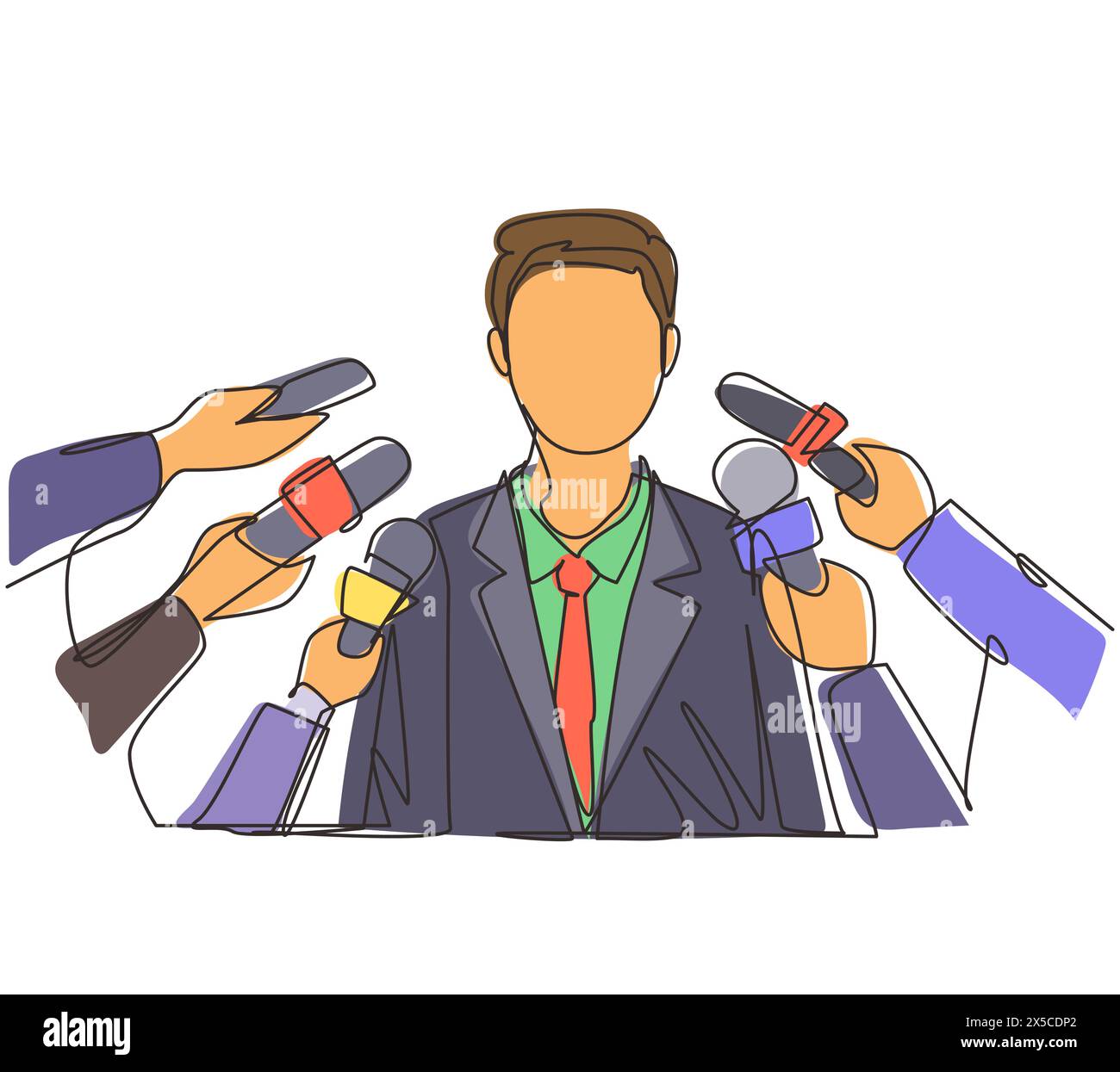 One person news television Cut Out Stock Images & Pictures - Alamy