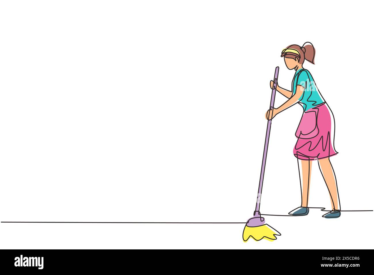 Young woman drawing tools Cut Out Stock Images & Pictures - Alamy