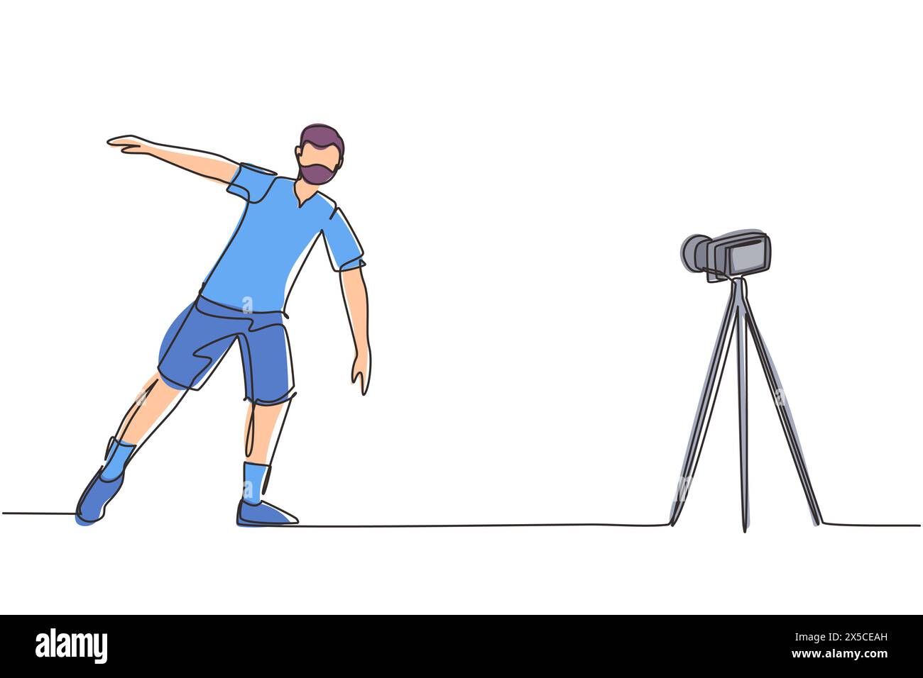 Online fitness training home Stock Vector Images - Alamy