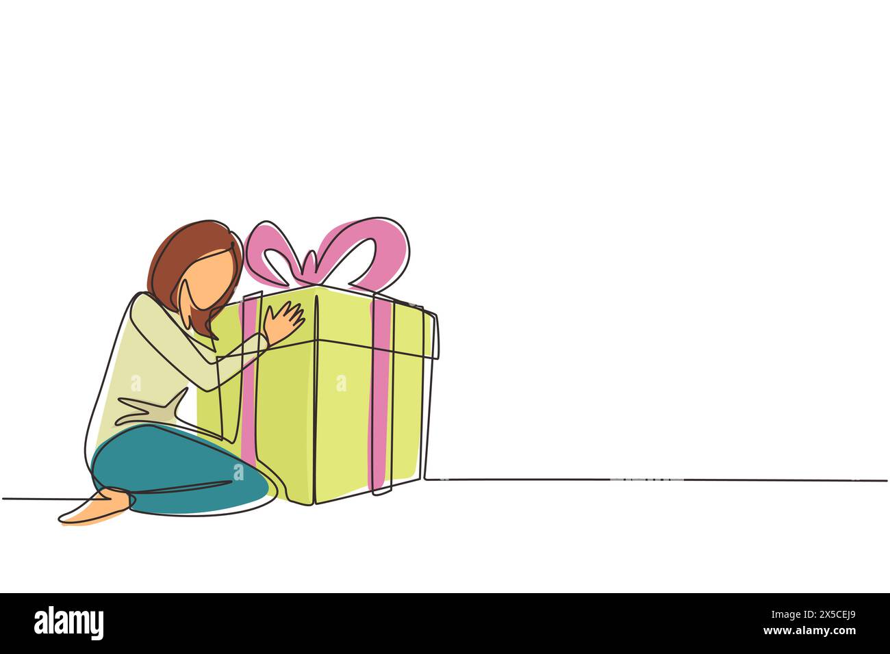 Line drawing cardboard packing Cut Out Stock Images & Pictures - Alamy