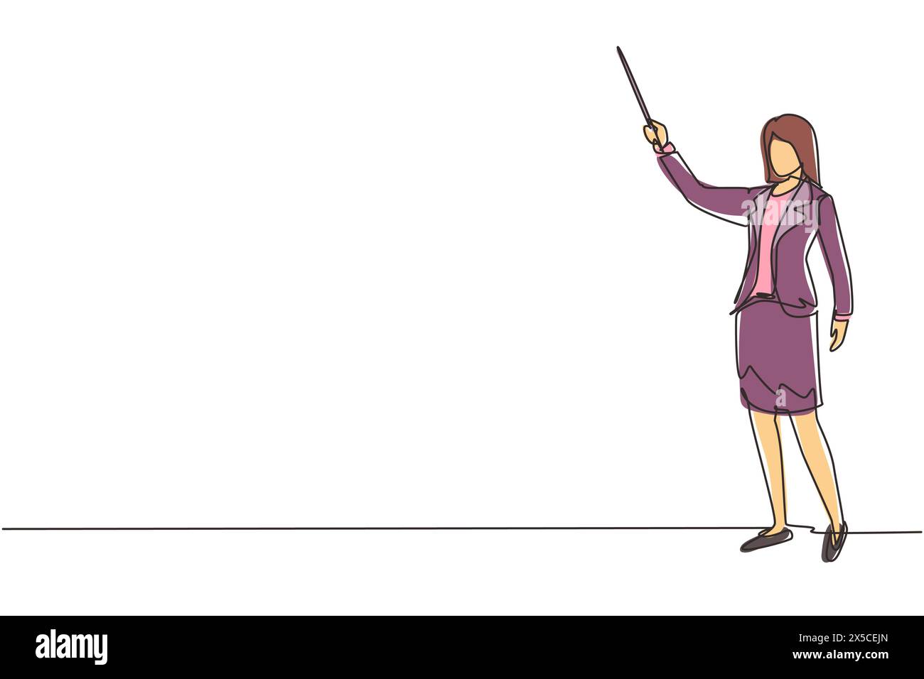 Teacher standing in empty Stock Vector Images - Alamy