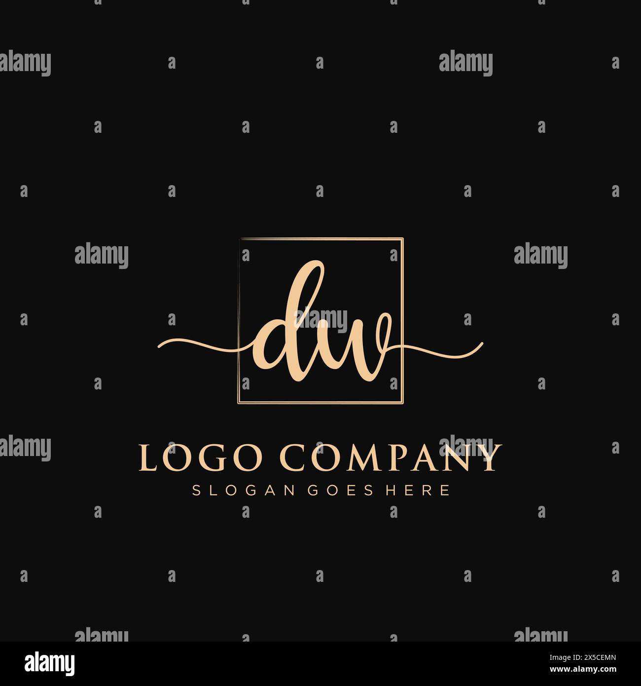 Initial dw logo vector vectors Stock Vector Images - Alamy