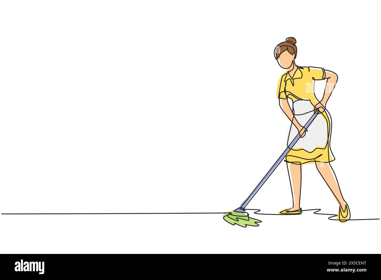 Mopping floor wet Stock Vector Images - Alamy